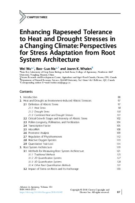 (PDF) Enhancing Rapeseed Tolerance to Heat and Drought Stresses in a ...