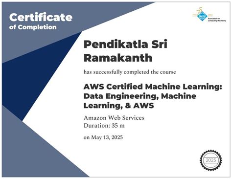 Aws Machinelearning Dataengineering Ai Cloudcomputing Acm
