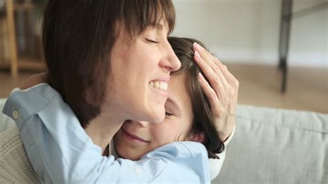 Close Up Of Mother Son Embrace Stock Footage SBV Storyblocks