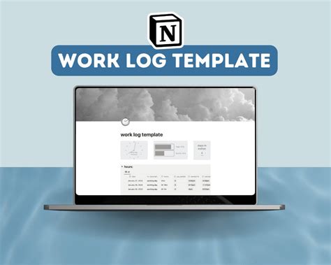 Simple Work Log Notion Template Timesheet Work From Home Hours Tracker Organize Hours For Small