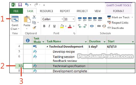 Cara Memindahkan Task Di Dalam Schedule Project 2013