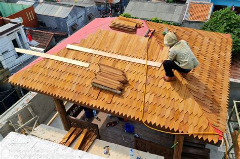 Atap Sirap Kayu Ulin Cv Rajawali Indah Dewata