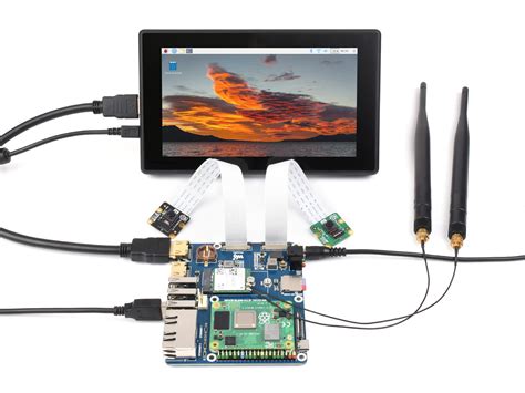 树莓派WIFI 双网口扩展板 计算模块核心板底板 板载M E KEY接口