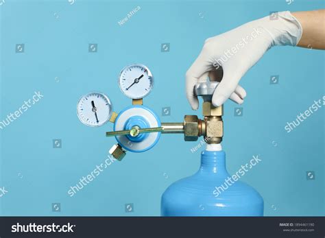 Medical Worker Checking Oxygen Tank On Stock Photo Shutterstock