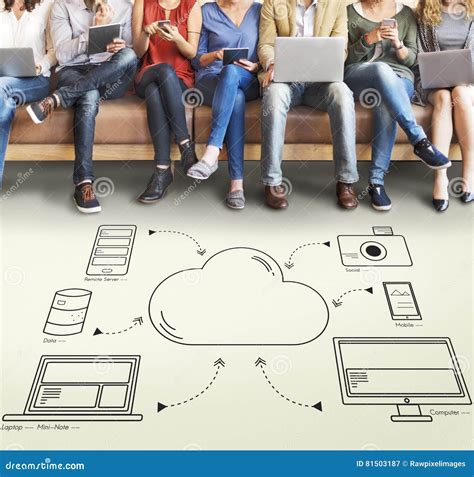 Cloud Transfer Data Connection Network Concept Stock Image Image Of