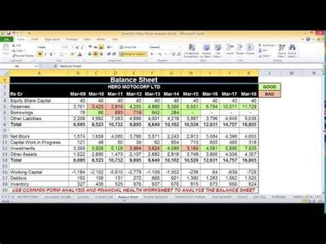How To Use My Stock Analysis Excel Template Investor Diary Free Stock Analysis Excel
