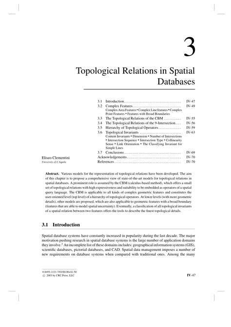 Pdf Topological Relations In Spatial Databases