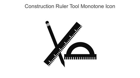 Construction Ruler Tool Monotone Icon In Powerpoint Pptx Png And Editable Eps Format PPT Slide