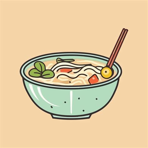 라면 벡터 일러스트 레이 션 프리미엄 벡터