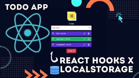 React Todo App With Hooks And Local Storage Create Edit Delete Todos Youtube