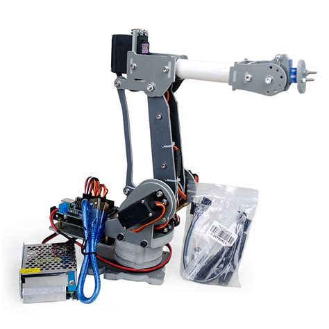 ABB CNC Six Axis Industrial Robot Arm Model 6 DOF PVC Robot Bracket High Torque Servos RC