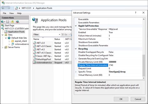 Configure Iis Process Regular Time Interval