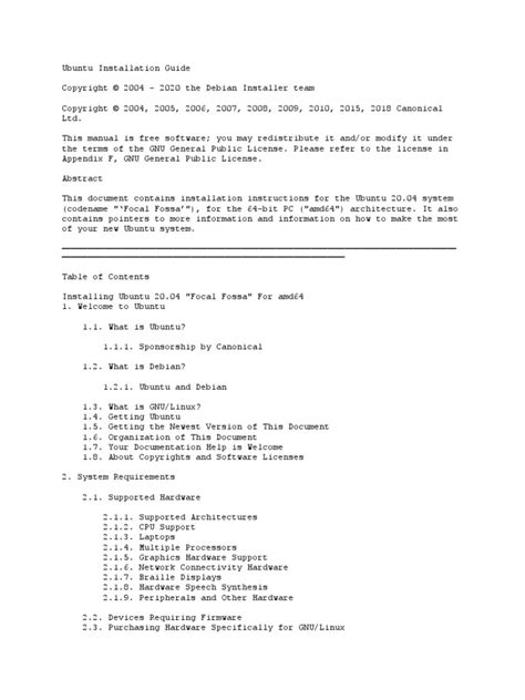 Ubuntu Installation Guide Pdf Linux Distribution Booting
