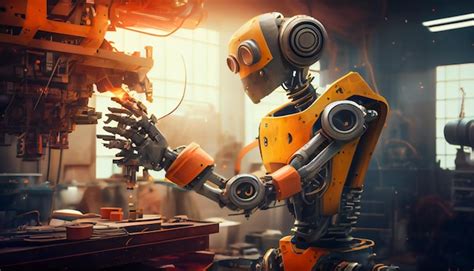 Robótica Programável Executando Tarefas Industriais Inteligência