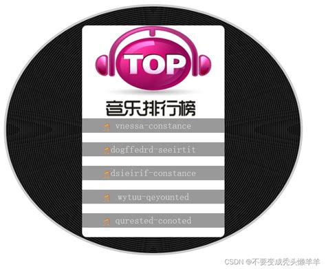 使用html5制作初级的‘音乐排行榜html音乐排行榜代码 Csdn博客