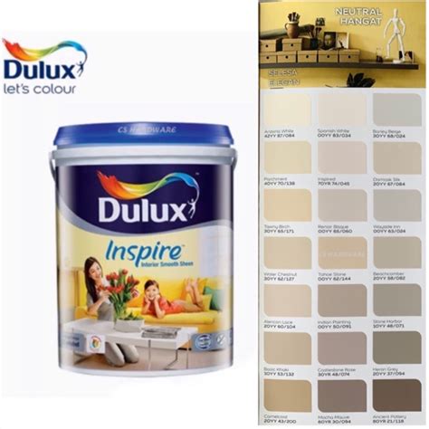 5 Litre ICI DULUX Inspire Interior Smooth Sheen Paints (BROWN) | Shopee ...
