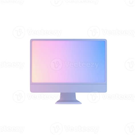 Sleek Modern Computer Monitor With A Gradient Screen Showcasing Digital Innovation 54711767 Png