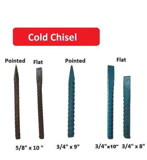 5 8 Inch 3 4 Inch Flat Pointed Cold Chisel Concrete Cold Chisel Masonry Chisel Batu Pahat Batu