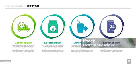 자동차 온라인 주문 및 배달 커피 컵 이동 및 음식 주문으로 빠른 배달을 설정합니다 비즈니스 인포그래픽 템플릿입니다 벡터 차에 대한 스톡 벡터 아트 및 기타 이미지 Istock