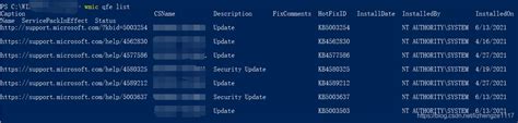 使用powershell查看windows 补丁记录并写入数据库powershell 获取电脑近期的补丁更新 Csdn博客