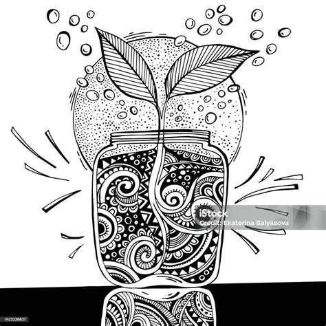 유리 항아리에 새싹 화분에 심은 식물과 그래픽 일러스트 레이 션 0명에 대한 스톡 벡터 아트 및 기타 이미지 0명 건강관리와 의술 꽃 나무 Istock