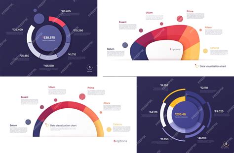 Premium Vector Set Of Vector Circle Chart Designs Modern Templates
