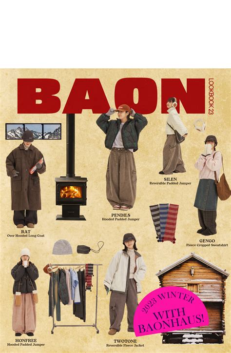 Baonhaus 바치트 프린팅 기모 반집업 맨투맨 2color