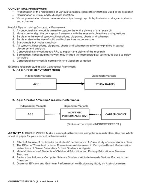 Conceptual Framework Pdf Dependent And Independent Variables