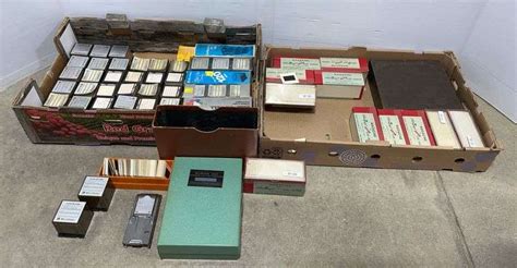 2 Tray Boxes Of Several Thousand Vintage Slides Mostly 1950s To
