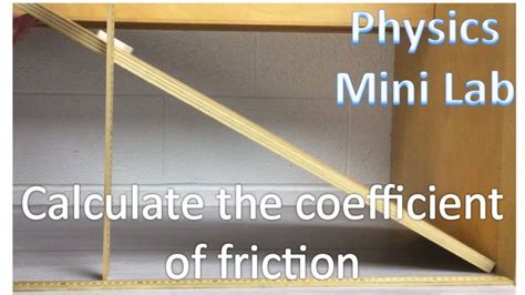 Measuring The Static Coefficient Of Friction Mini Lab Activity Lab Activities Equations