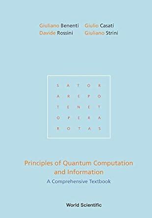 Buy Principles Of Quantum Computation And Information A Comprehensive Textbook Book Online At