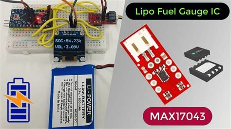Interfacing MAX17043 LiPo Fuel Gauge IC With Arduino