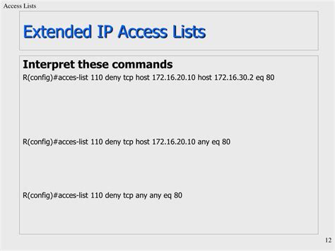 Ppt Access Lists Powerpoint Presentation Free Download Id6949680