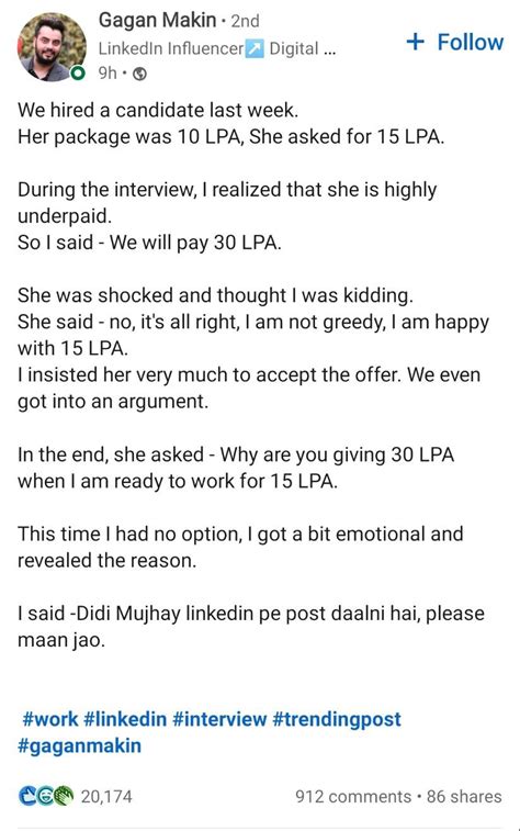Ayush Bansal On Linkedin Linkeldin Creators Reality So Tired Of Linkeldin Influencers Paying