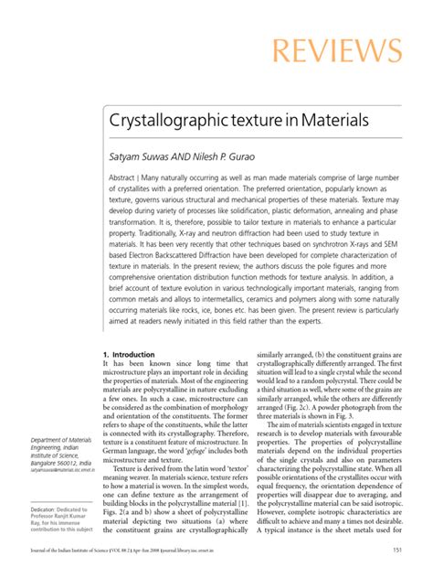 Crystallographic Texture In Materials Pdf Crystallite X Ray Crystallography