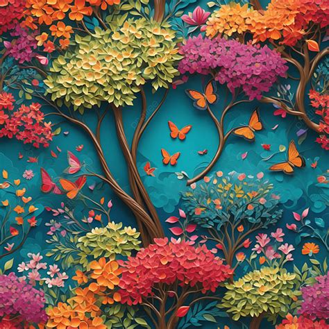 Colorful Tree Background Colorful Tree Design Tree Design Tree