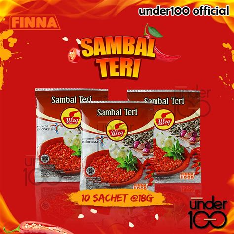Jual Under100 Finna Sambel Uleg Saset 18g Renceng Sambal Uleg Terasi Sambal Rendang Sambal