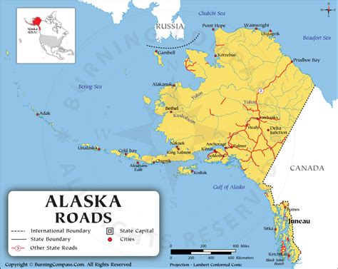 Detailed Map Of Alaska Usa Alaska And Canada Map Map Of Alaska And