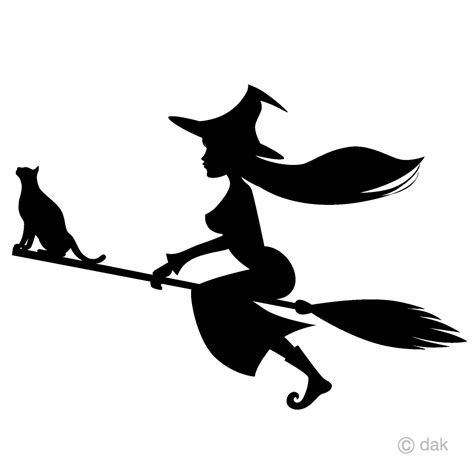 Flying Witch And Cat Clip Art Free Png Image｜illustoon