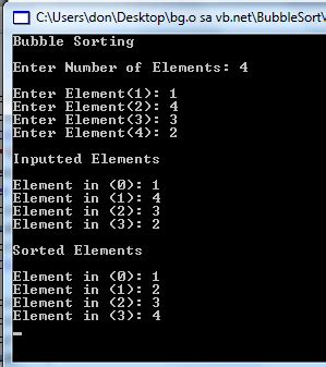 Bubble Sort In C Console SourceCodester
