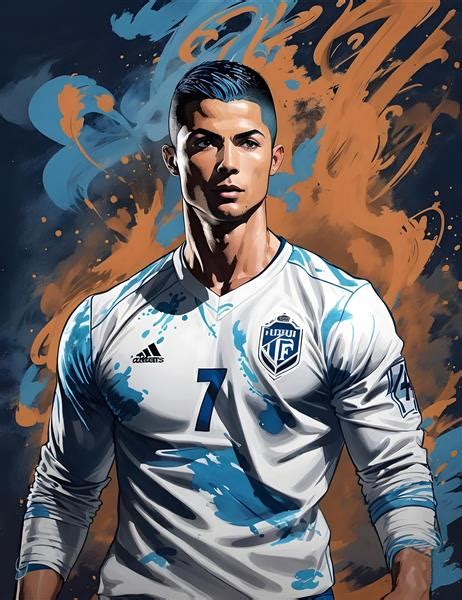 کریستیانو رونالدو نقاشی دیجیتال اسطوره فوتبال جهان عکس با کیفیت و وکتور