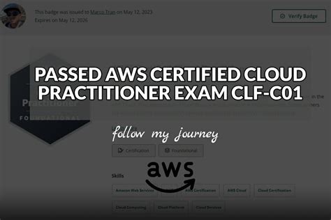Passed Aws Certified Cloud Practitioner Exam Clf C01