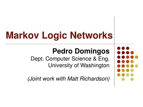 ppt markov logic networks powerpoint presentation free download id