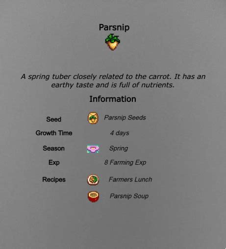 Stardew Valley Parsnip Crop Guide Theria Games