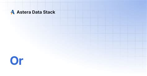 or astera data stack