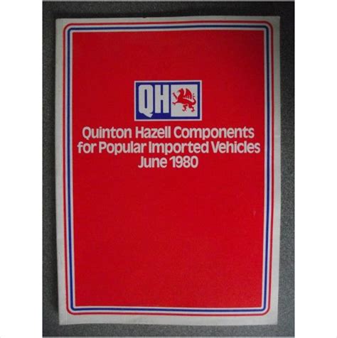 Quinton Hazell Components Catalogue 1980 1PV8006 on eBid United Kingdom ...