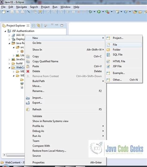 Jsf Authentication Example Java Code Geeks