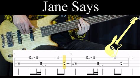 Jane Says Janes Addiction Bass Only Bass Cover With Tabs Youtube