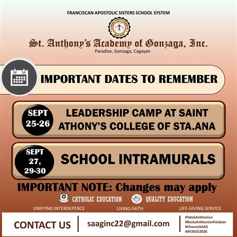St Anthonys Academy Of Gonzaga Inc Gonzaga