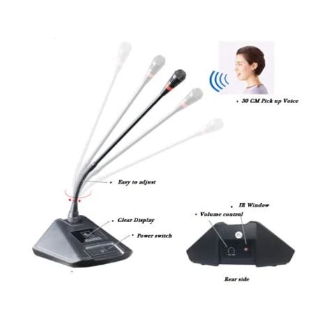 Bolymic Professional Wireless Microphone 8 Desktop Gooseneck